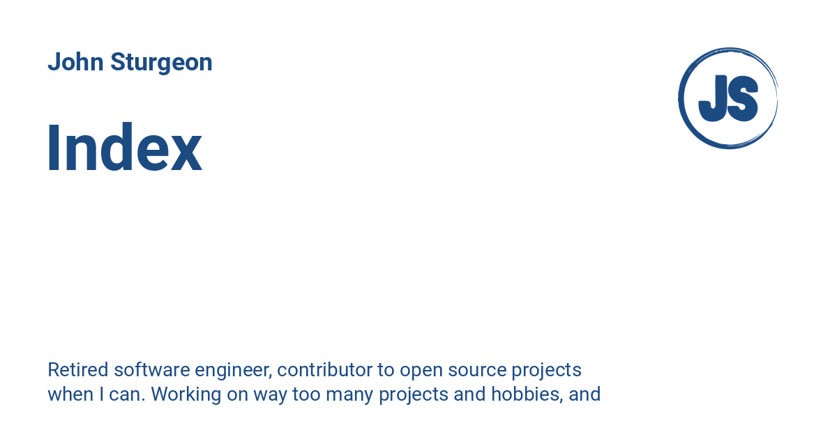 Home - John Sturgeon